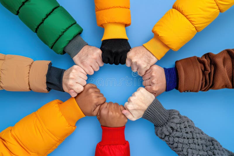 Powerful Diverse Group Standing Together Stock Illustrations – 216 ...