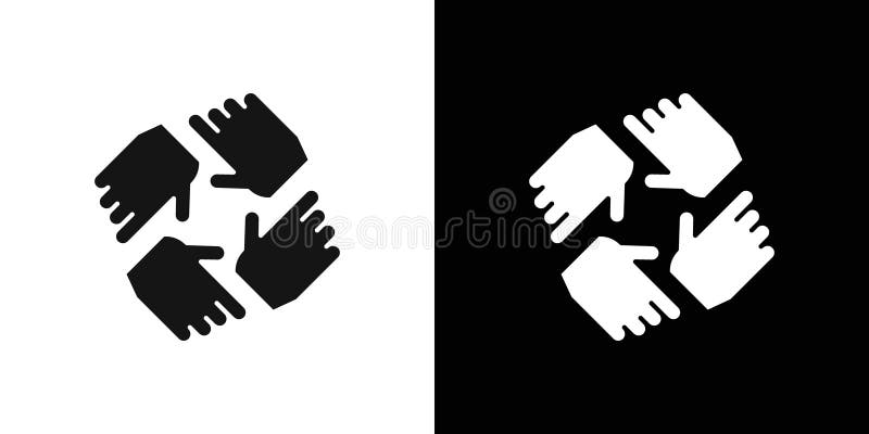 Unity and Teamwork Icon Logo Set Vector Stock Vector - Illustration of ...