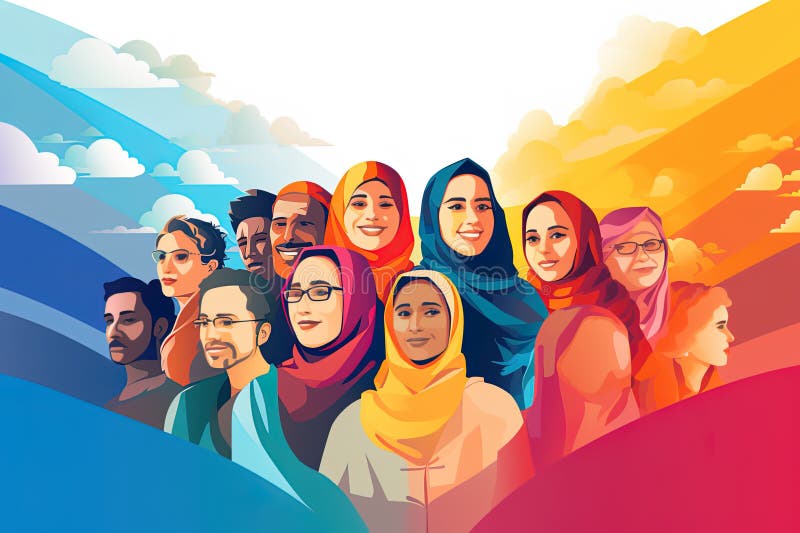 Illustration of Unity and Teamwork Transcend Differences. Unity ...