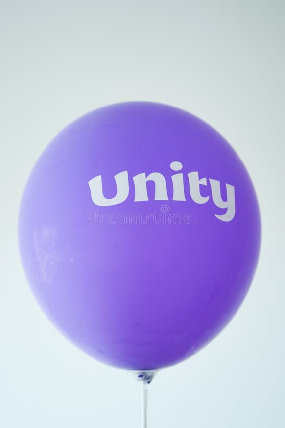 Unity Text on a Purple Color Ballon, Editorial Photography - Image of ...