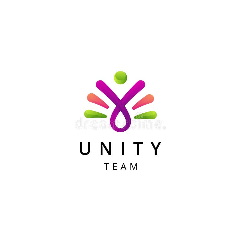 Unity Together Logo Minimalist Stock Illustration - Illustration of ...