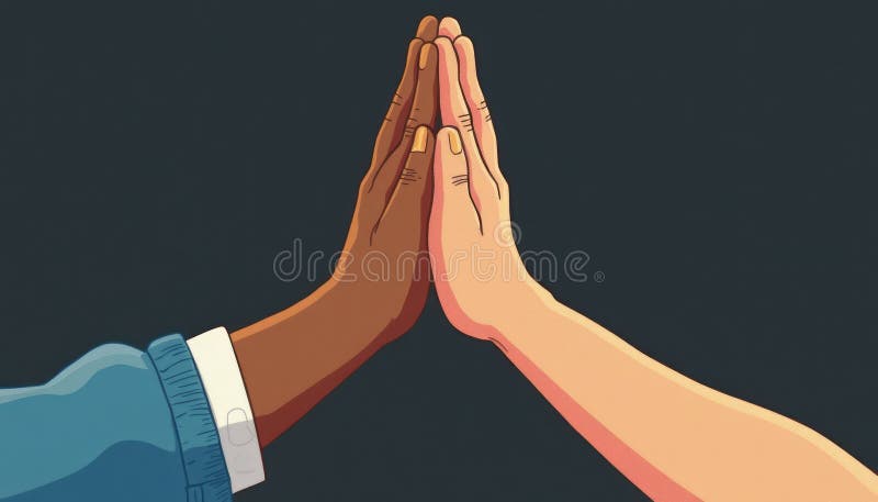 Unity Touch Dark Skinned Hand Light Stock Photos - Free & Royalty-Free ...