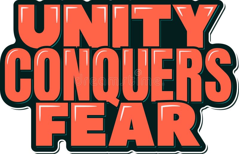 Unity Triumph Vector Lettering Stock Vector - Illustration of ...