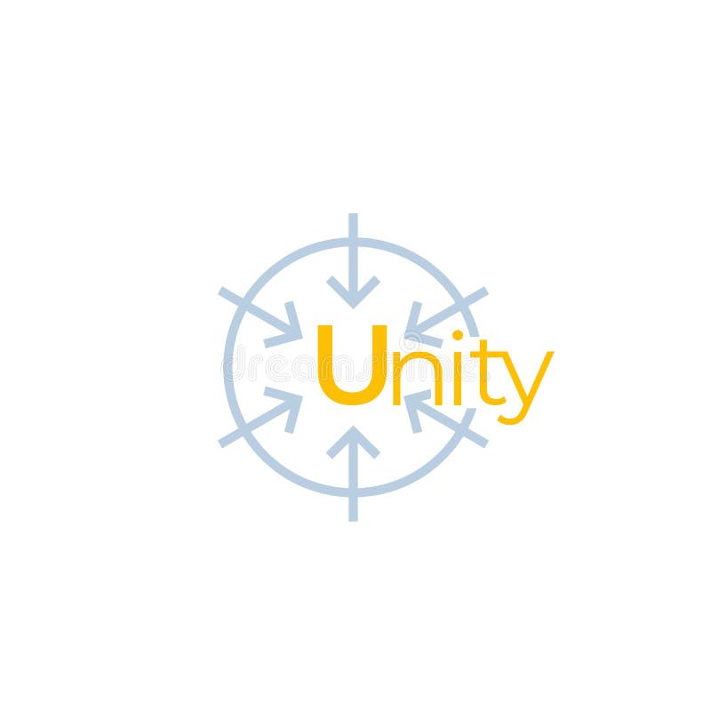 Unity vector logo icon stock vector. Illustration of vector - 177750916