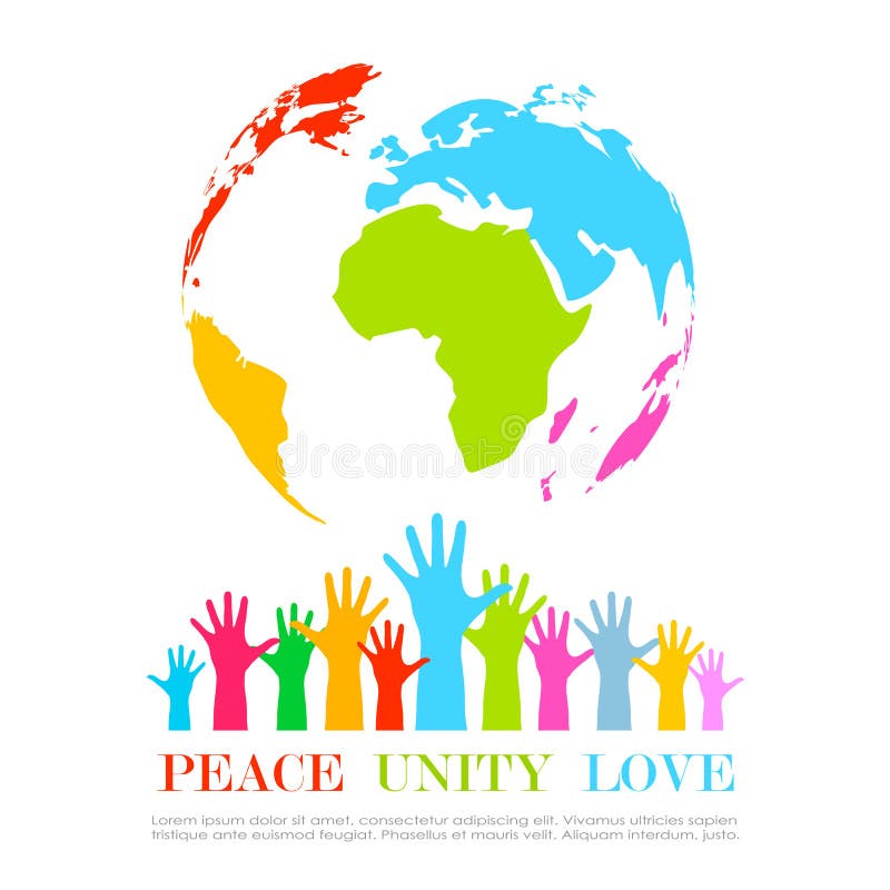 Unity vector poster stock vector. Illustration of cooperation - 44537848