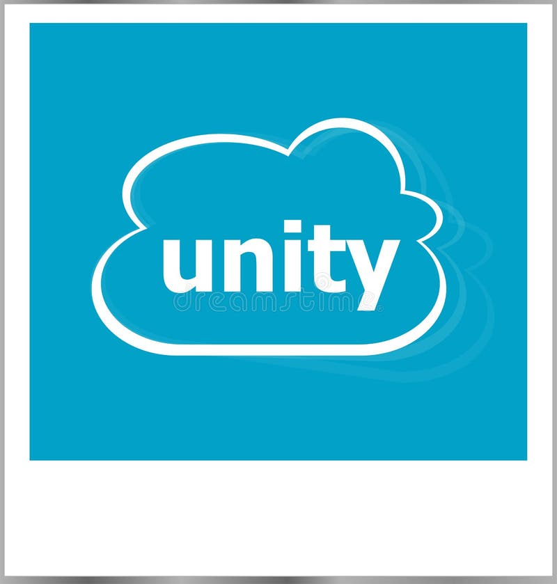 Text Unity. Social concept stock illustration. Illustration of head ...