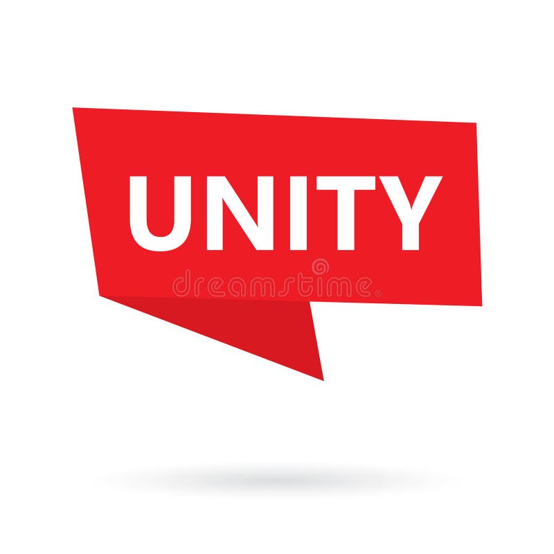 Unity Word on a Speach Bubble Stock Vector - Illustration of background ...