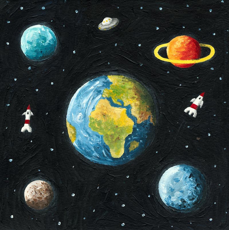 Univers illustration stock. Illustration du foncé, lumineux - 12645088