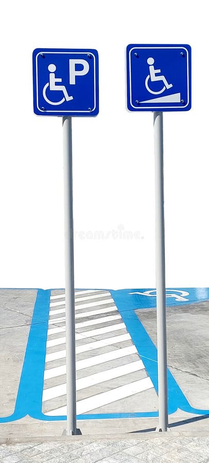 The Universal Design Parking for Disabled People Outdoor Isolated on ...