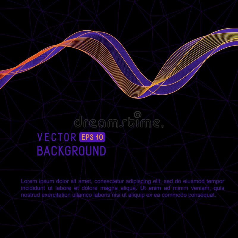 Set of Violet, Yellow, Blue Abstract Isolated Transparent Wave L Stock ...