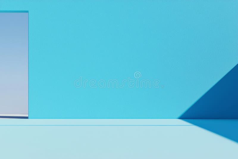 A Universal Abstract Background for a Presentation, with a Blue Wall ...