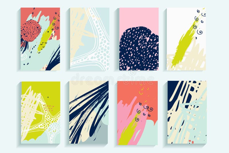 Universal Abstract Posters Set Stock Vector - Illustration of graphic ...