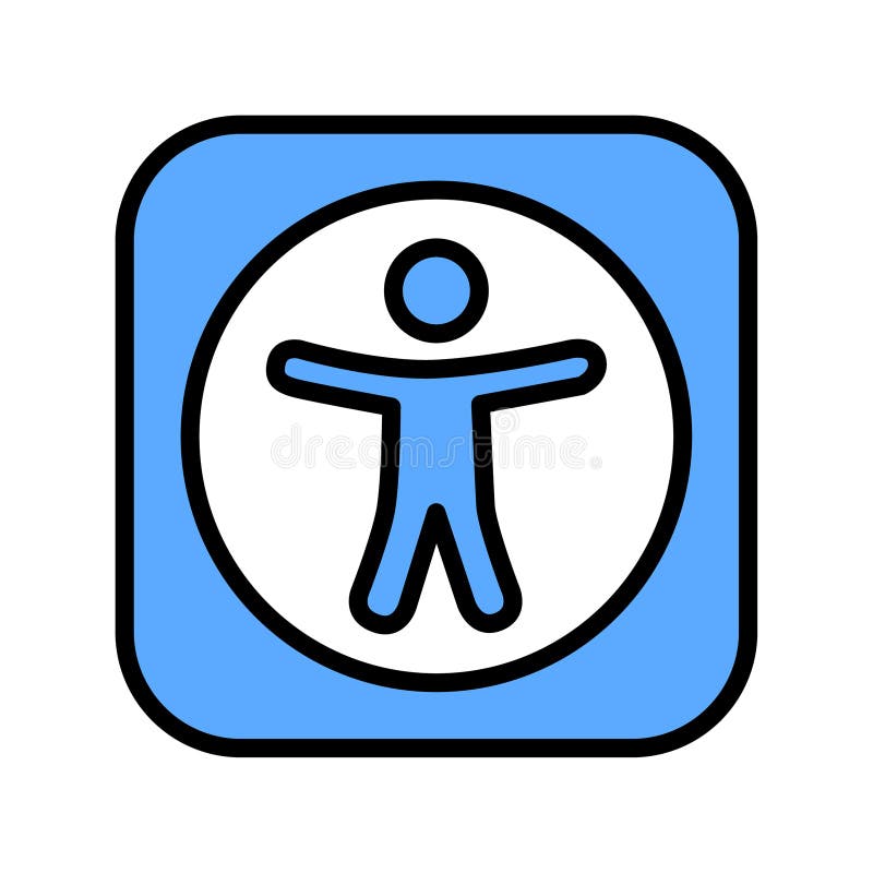 Universal Access Color Line Icon. Web Accessibility. Vector Isolated ...