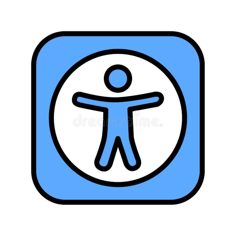 Universal Access Color Line Icon. Web Accessibility. Vector Isolated ...