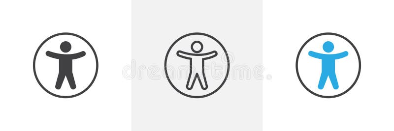 Universal Access Icon Isolated on White Background Stock Vector ...