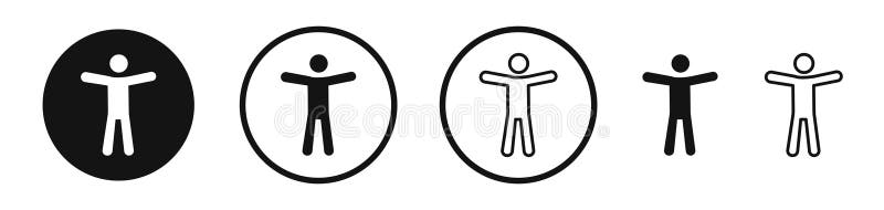 Universal Access Icon Isolated on White Background Stock Vector ...