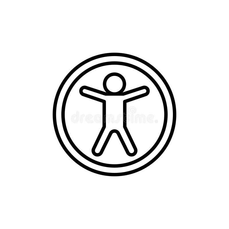 Universal Access Icon Isolated on White Background Stock Vector ...