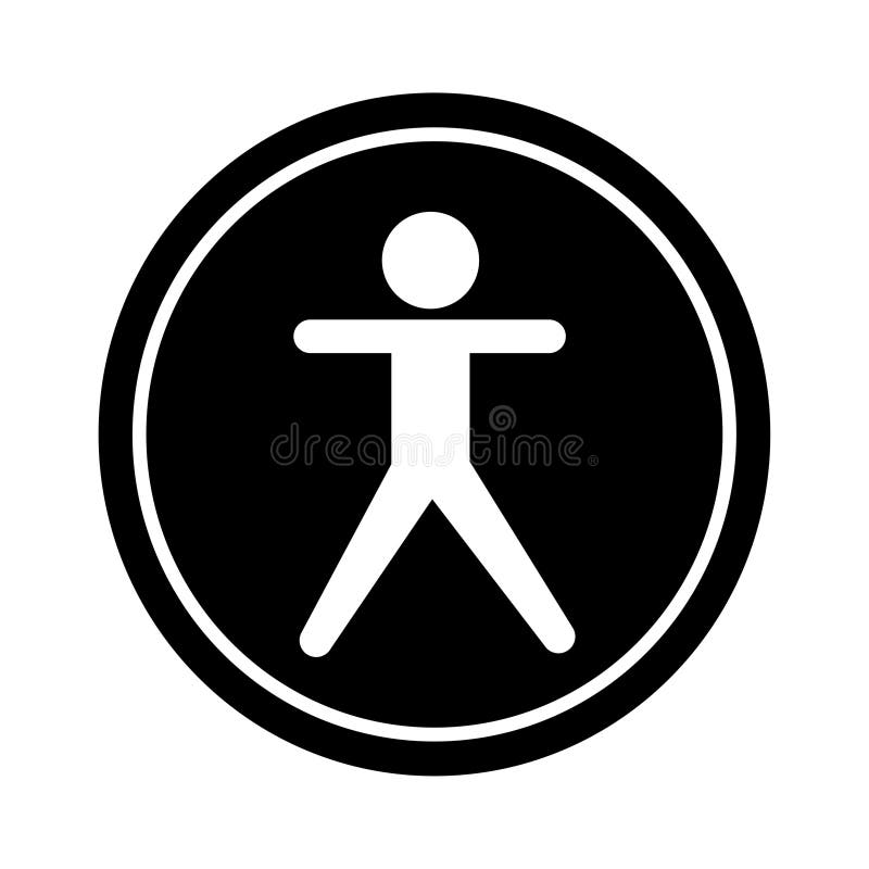 Universal Accessibility Sign. Vector Illustration. EPS 10 Stock Vector ...