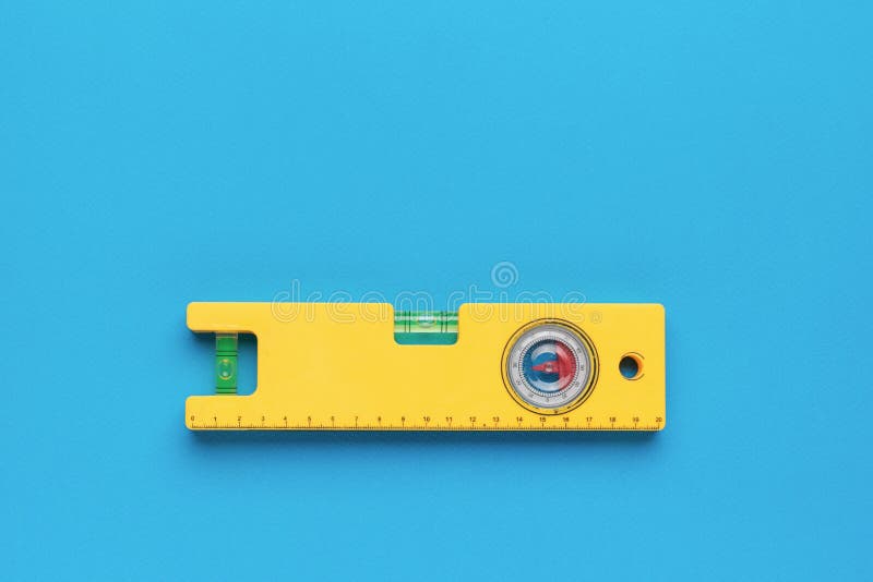 Universal Building Level on a Blue Background Stock Image - Image of ...
