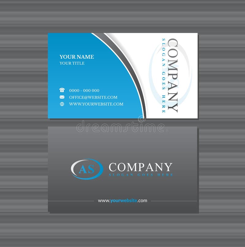 Universal Business Card Template with Logo Stock Vector - Illustration ...