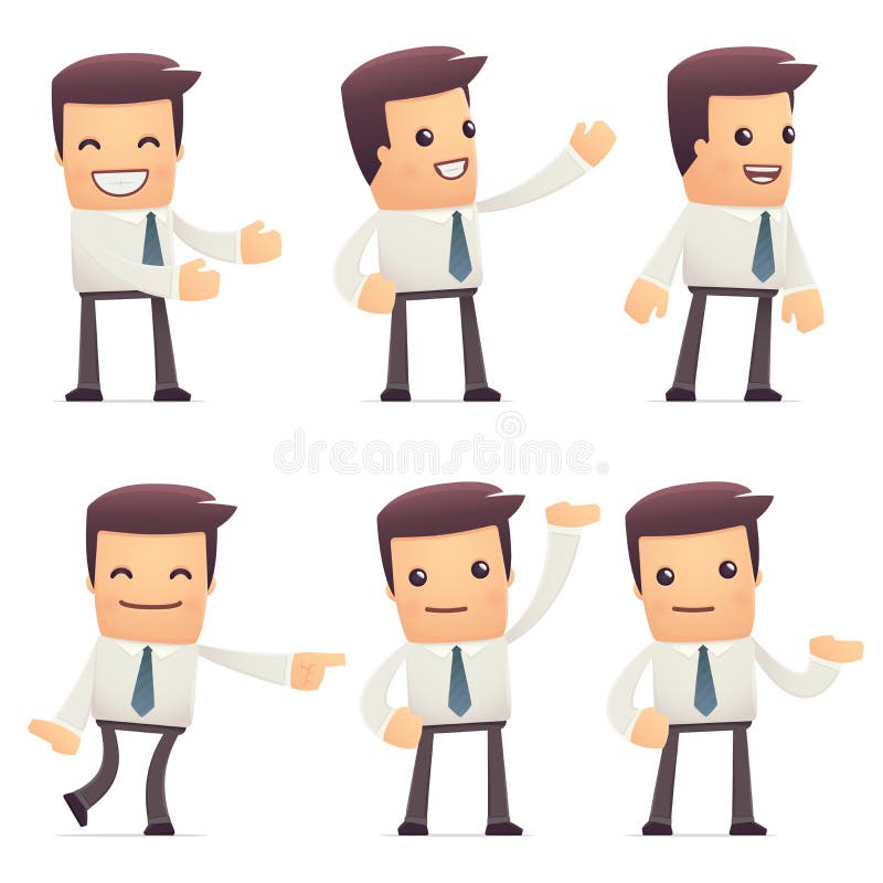 Fictional Characters in Comic Strip Style Stock Vector - Illustration ...