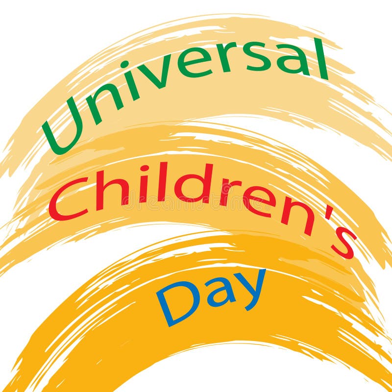 Universal Children Day Sign And Symbol Stock Vector - Illustration of ...