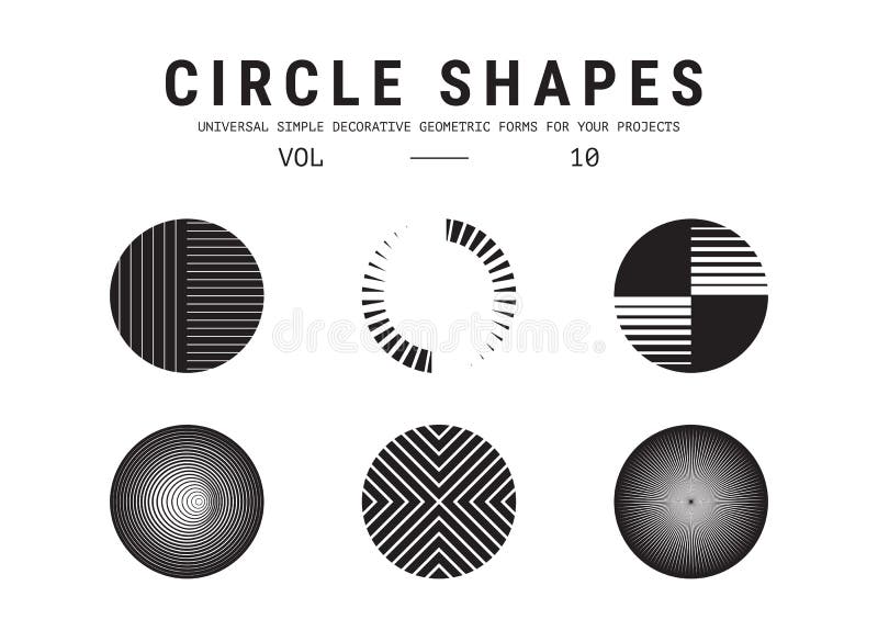 Universal Circle Shapes Set Stock Vector - Illustration of business ...