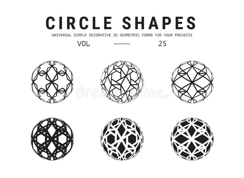 Universal Circle Shapes Set Stock Vector - Illustration of award, math ...