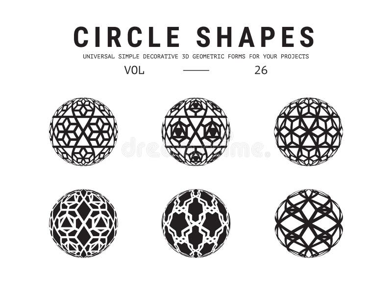 Universal Circle Shapes Set Stock Vector - Illustration of arrow ...