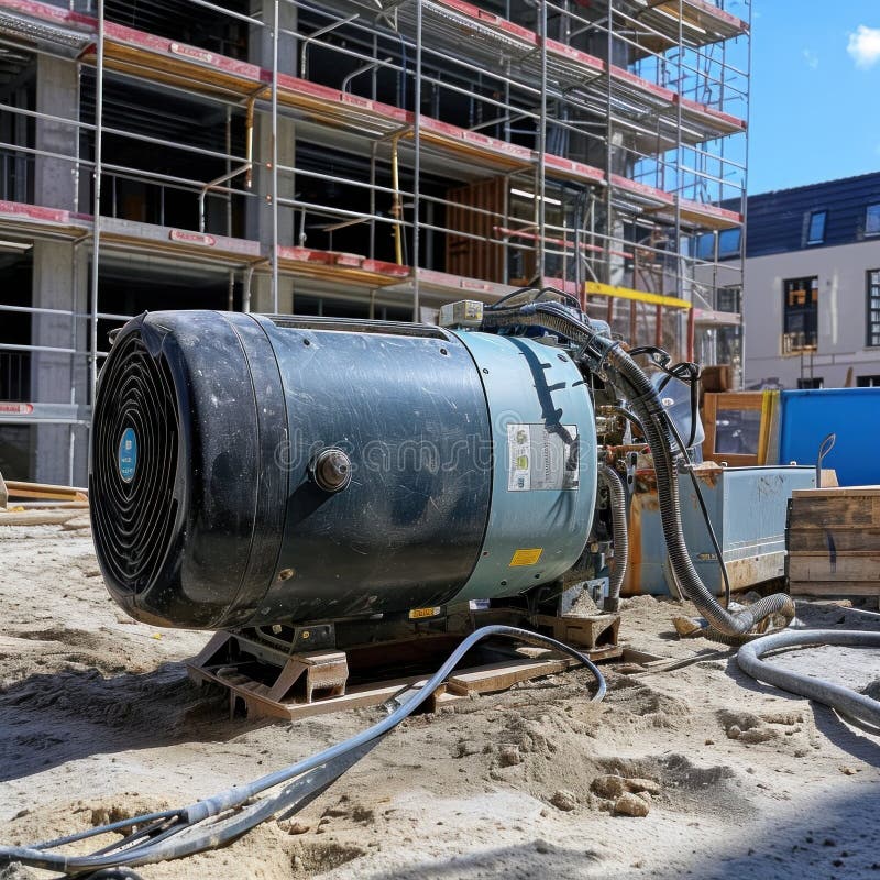 Universal Compressor on Construction Site Stock Photo - Image of ...