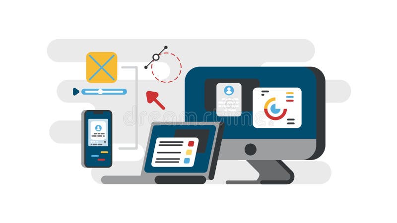 Universal Design of Different Screens Devise Concept Stock Vector ...