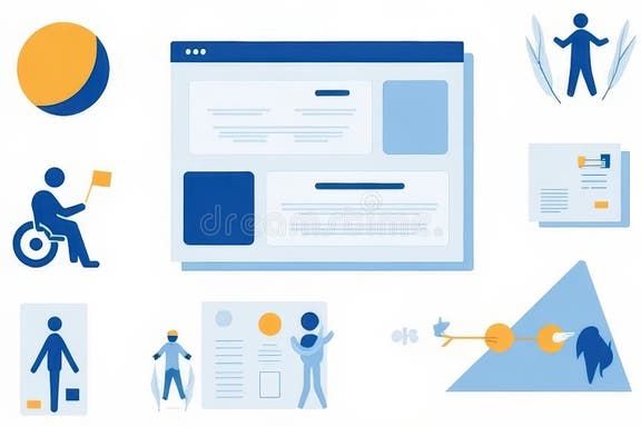 Universal Design and Visual Elements in the Digital Age Stock ...