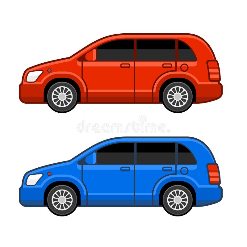 Universal Different Color Car Set. Vector Stock Vector - Illustration ...