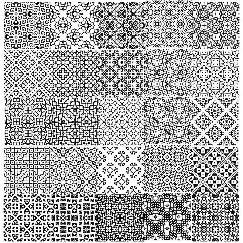 Universal Different Geometric Seamless Patterns. Endless Vector Texture ...