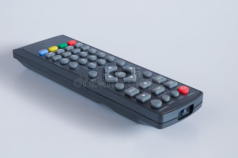 Universal Digital Tv Remote Control on White Stock Photo - Image of ...