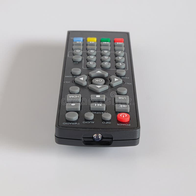 Universal Digital Tv Remote Control on White Stock Photo - Image of ...