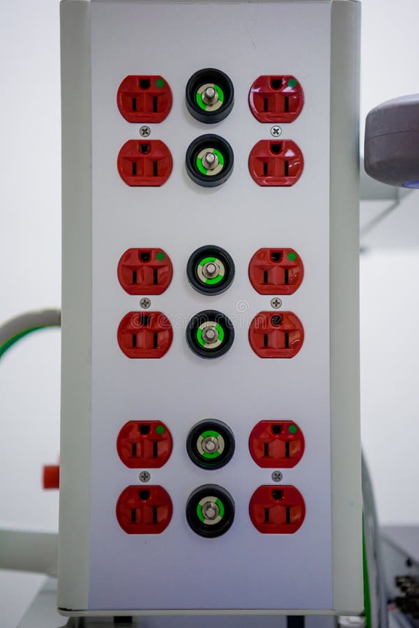 Universal Electrical Sockets on Bedhead in Hospital Stock Image - Image ...