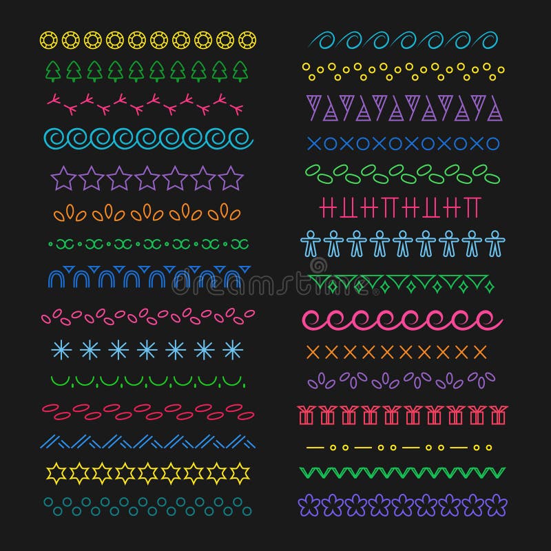 Universal Element for Border Stock Vector - Illustration of festive ...