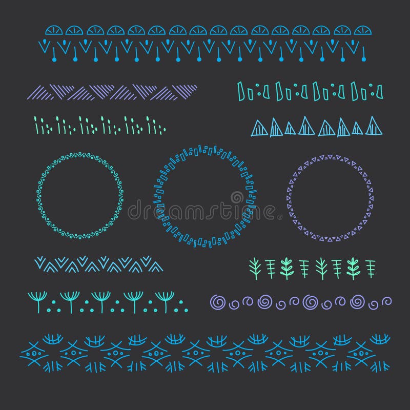 Universal Element for Border Stock Vector - Illustration of floral ...