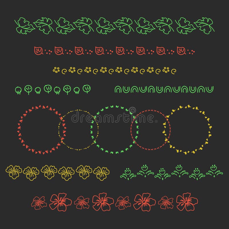 Universal Element for Border Stock Vector - Illustration of circle ...