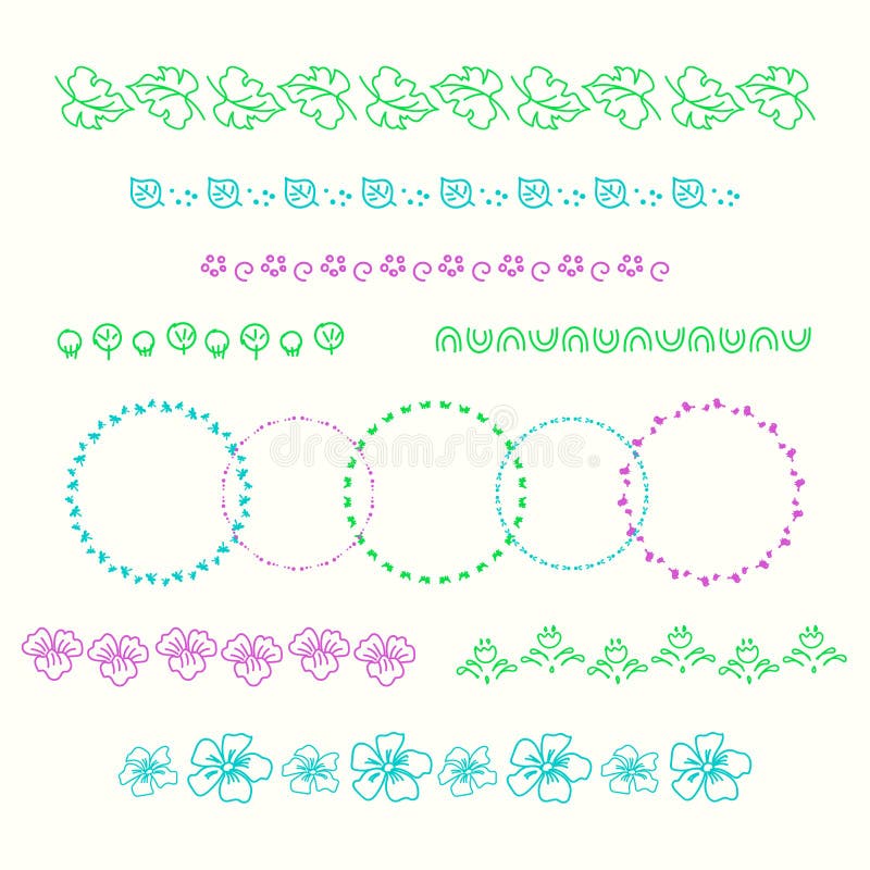 Universal Element for Border Stock Vector - Illustration of collection ...