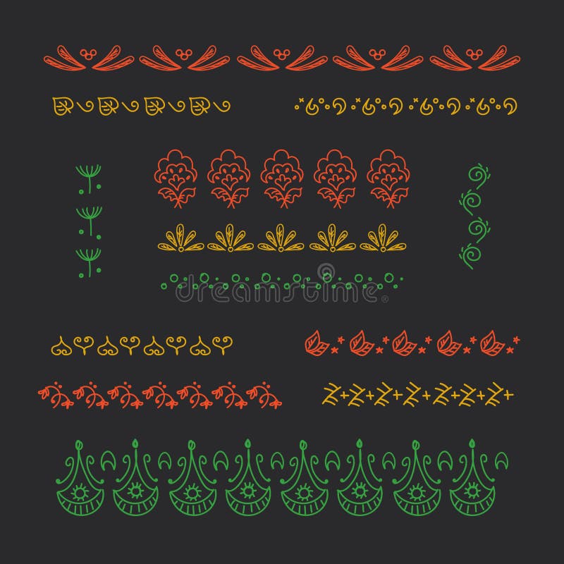 Universal Element for Border Stock Vector - Illustration of floral ...