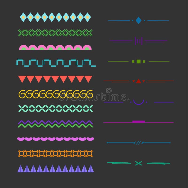 Universal Element for Border Stock Vector - Illustration of circle ...