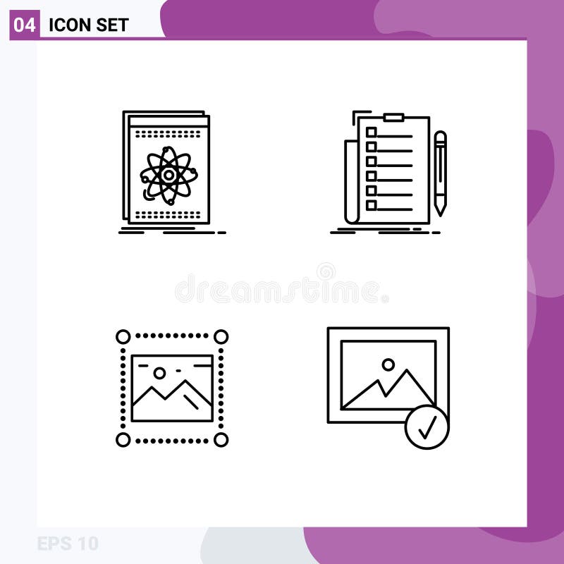 4 Creative Icons Modern Signs and Symbols of Api, Document, Platform ...