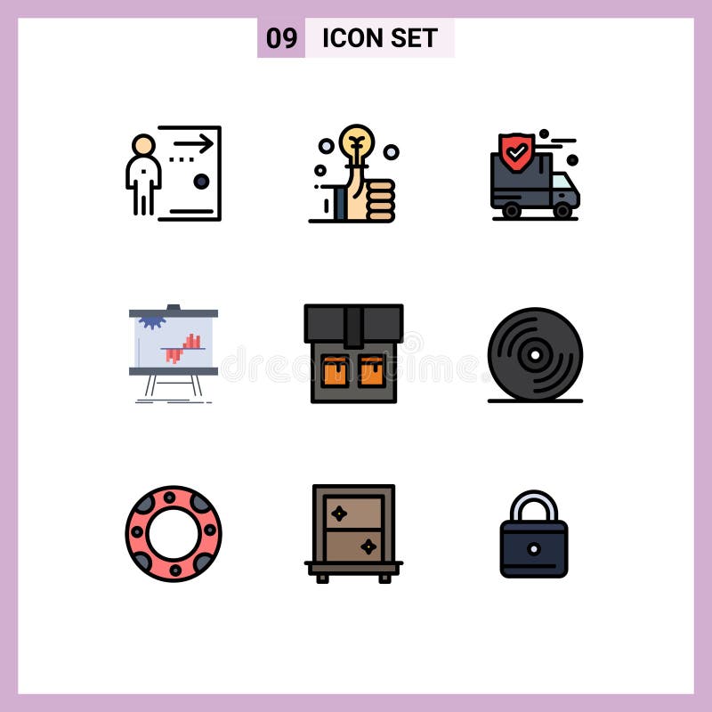 9 Universal Filledline Flat Colors Set for Web and Mobile Applications ...