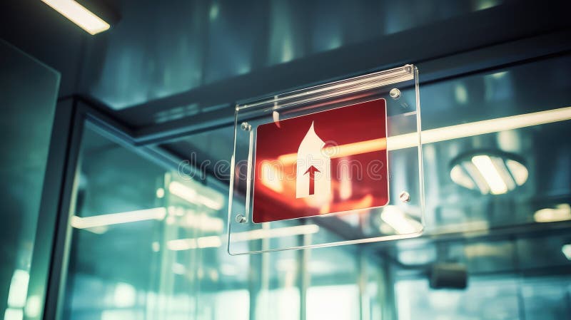 Universal fire exit sign stock illustration. Illustration of escape ...