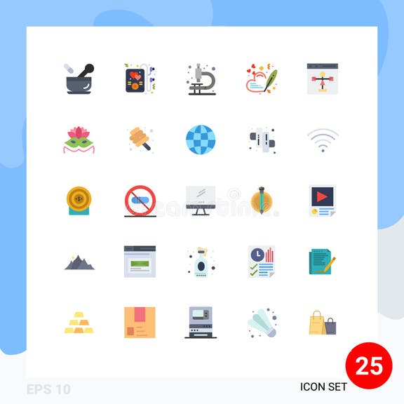 25 Universal Flat Colors Set for Web and Mobile Applications Flowchart ...