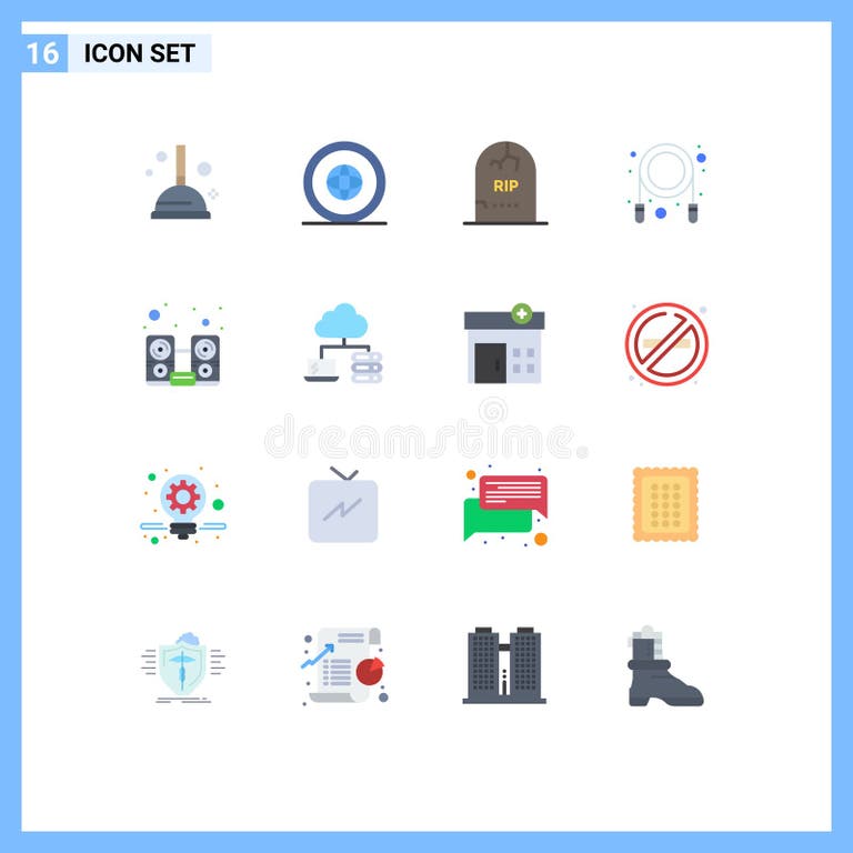 Stock Vector Icon Pack of 16 Line Signs and Symbols for Hardware ...