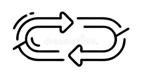 Recycle or Loop Arrows, Continuous Cycle Icon, Vector Design Generative ...