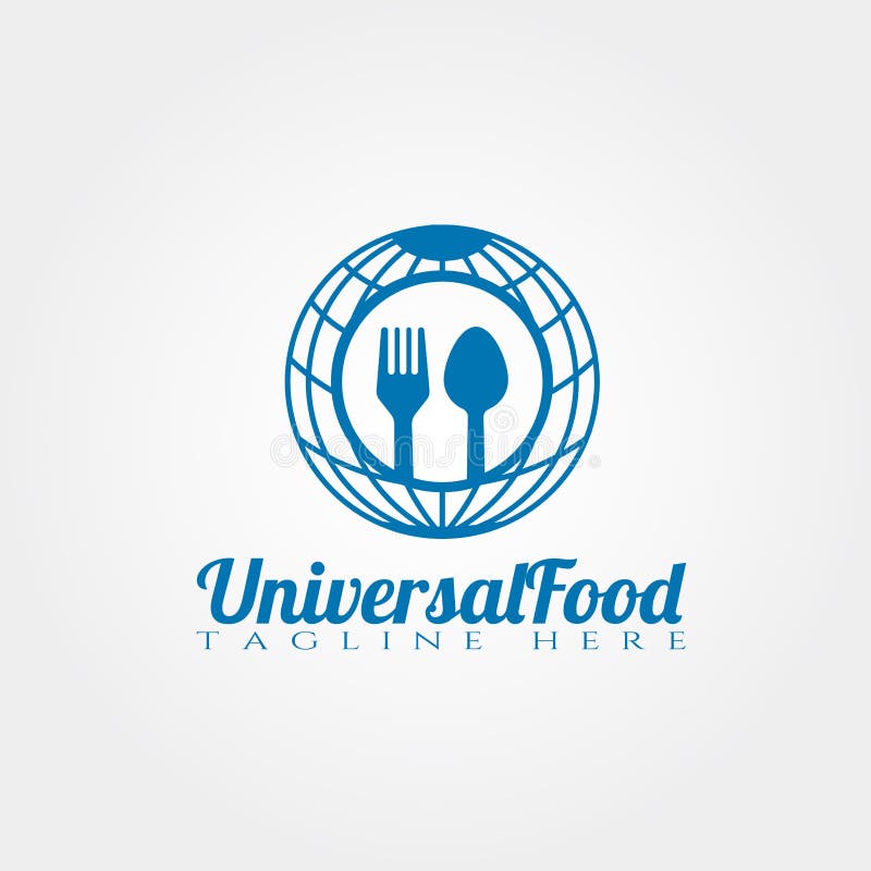 Universal Food Vector Logo Design,global Food Icon Stock Illustration ...